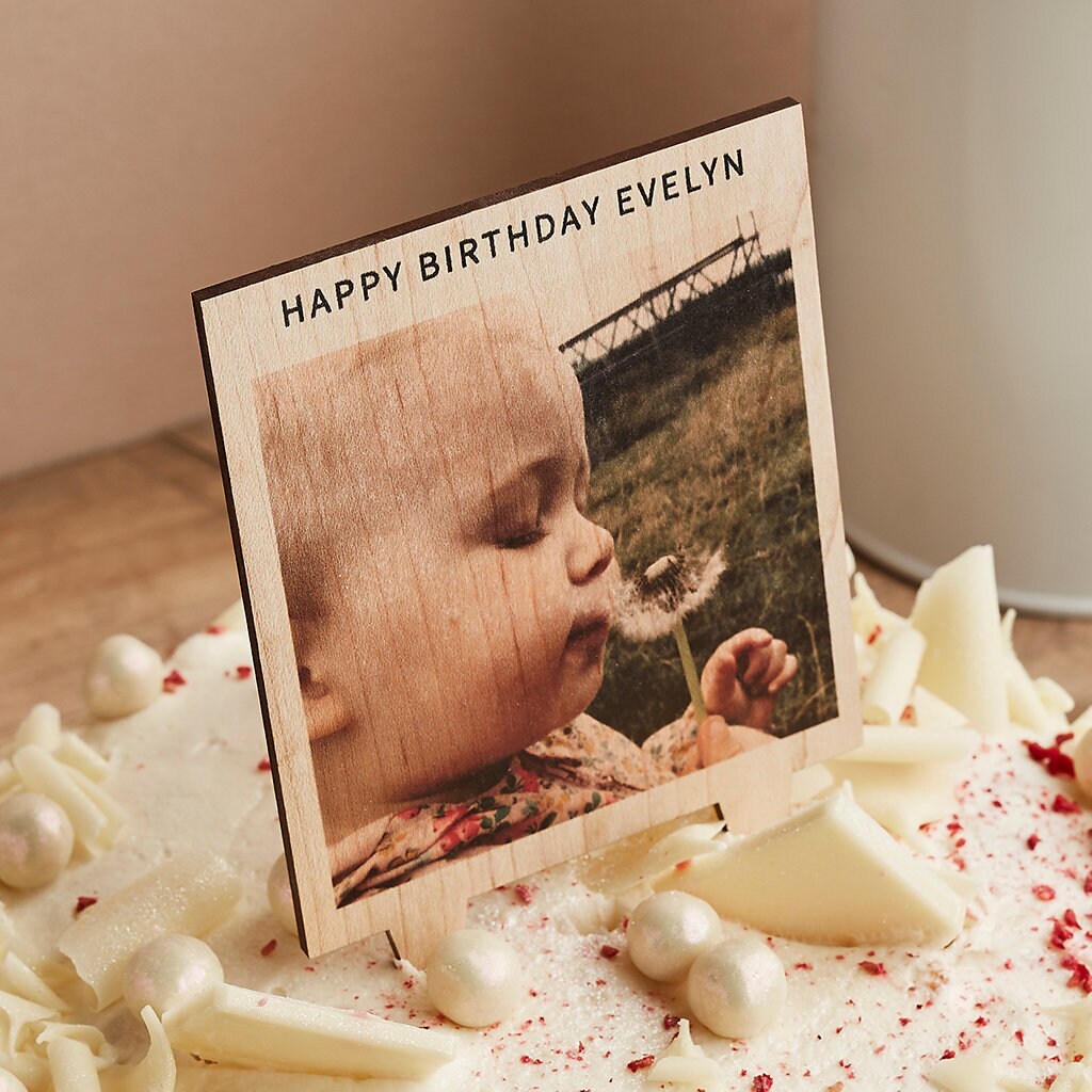 Personalised Cake Topper With Photo for Birthday Parties / | Etsy