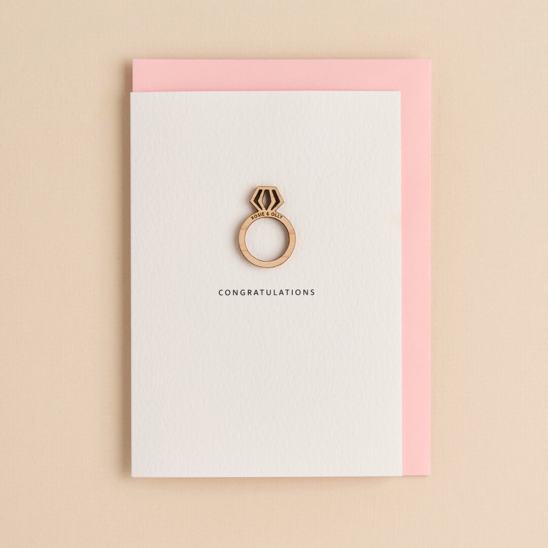 Personalised Congratulations Card for Couples | Personalized Engagement ...
