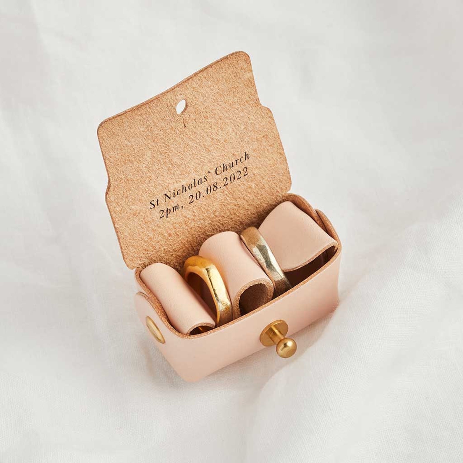 Personalised Leather Wedding Ring Pouch Alternative Wedding - Etsy