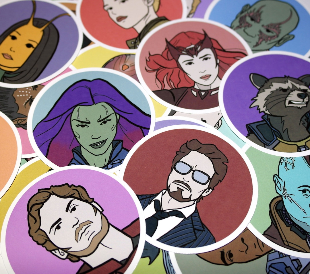 Avengers MIX-N-MATCH Sticker Set - Etsy