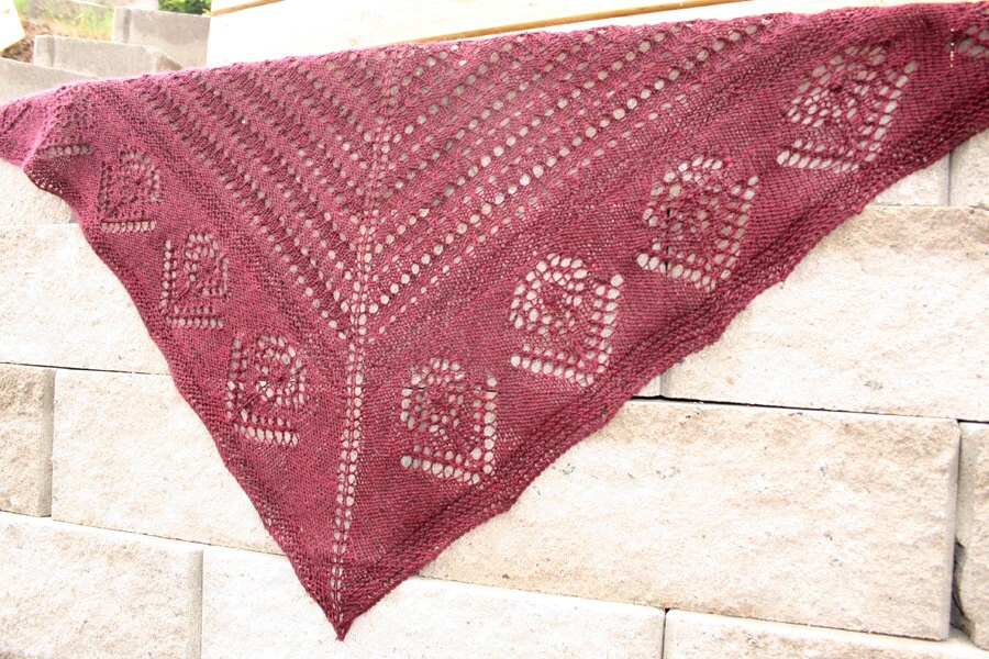 Lace Triangle Shawl Pattern - Knitting Shawl Pattern PDF, in 2 Sizes ...
