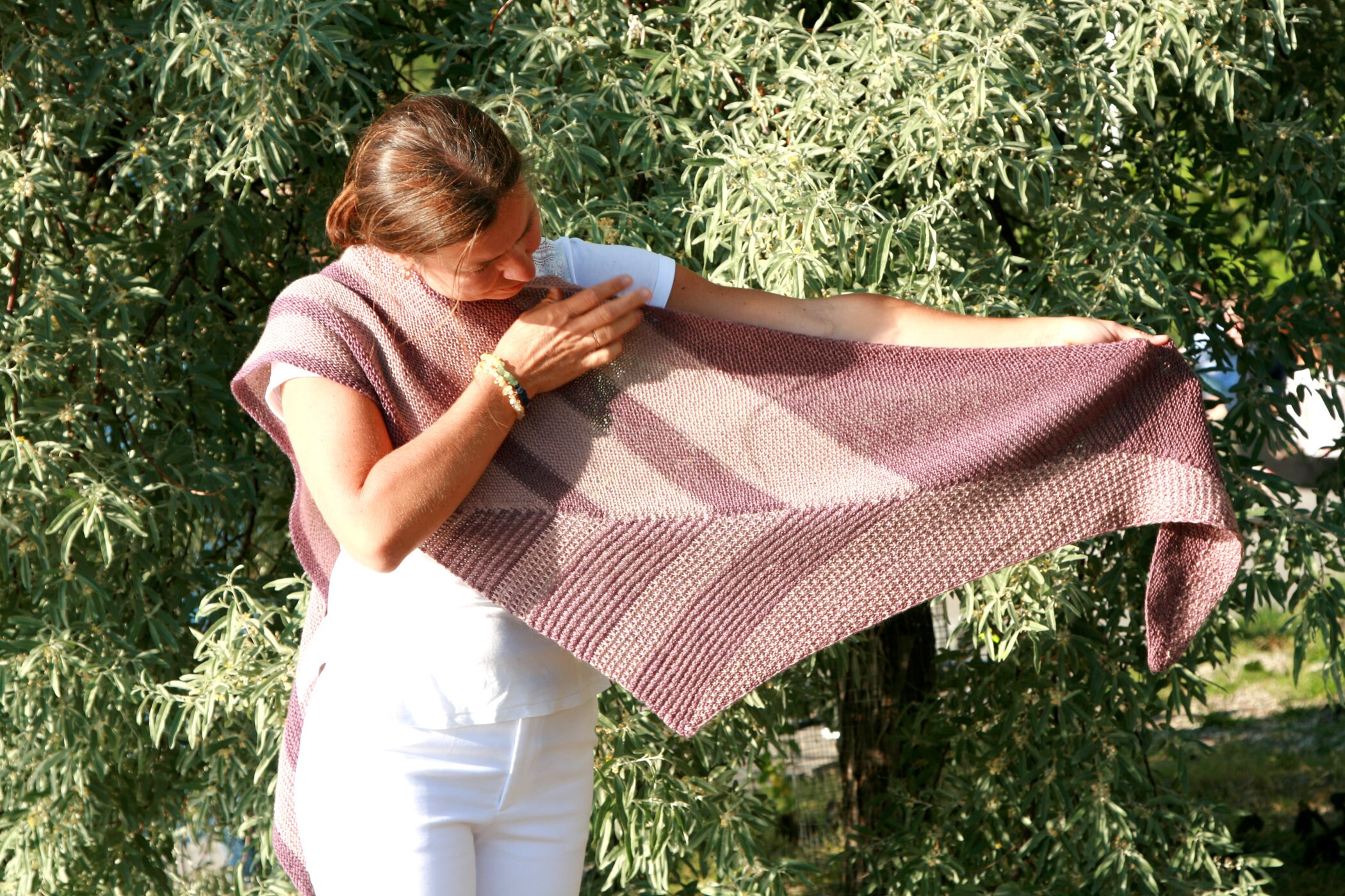 Secretia PDF Pattern Shawl, Knitted Shawl, Asymmetrical Shawl, Triangle ...