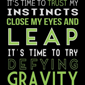 DEFY GRAVITY Quote Modern Print Poster Broadway Inspired - Etsy