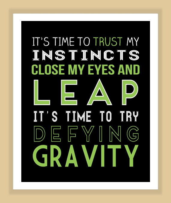DEFY GRAVITY Quote Modern Print Poster Broadway Inspired - Etsy
