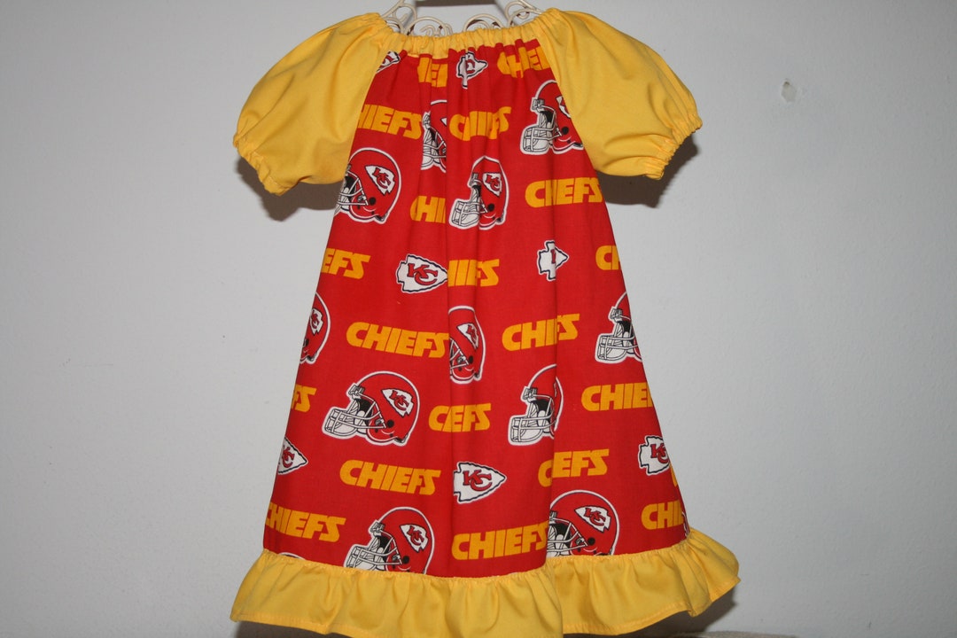2T Little Girls Kansas City CHIEFS Football Peasant Dress Infant ...