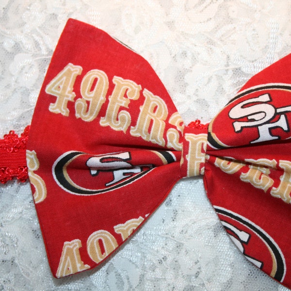 49ers Hair Bow - Etsy