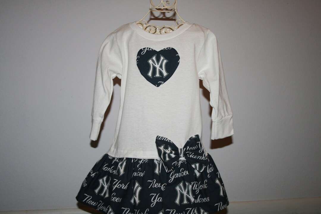 5/6 New York YANKEES White Long Sleeves Dress Football Game Day Dresses ...