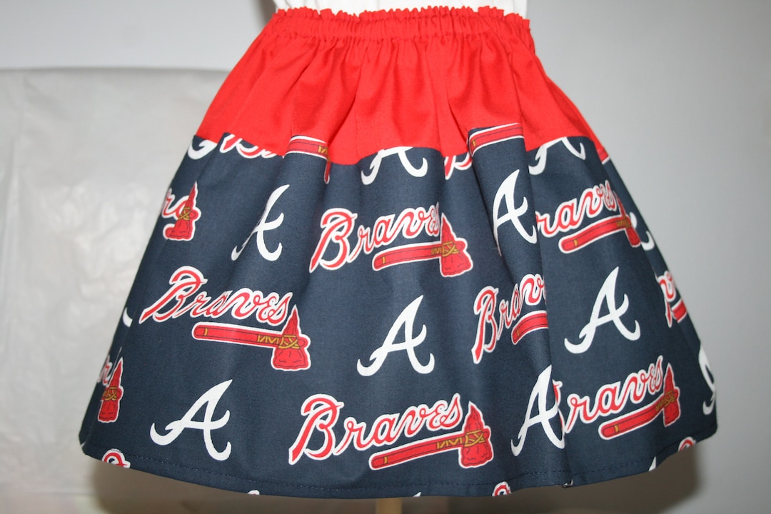 Girls ATLANTA BRAVES Baseball Skirt Infant Infants Toddler Toddlers ...