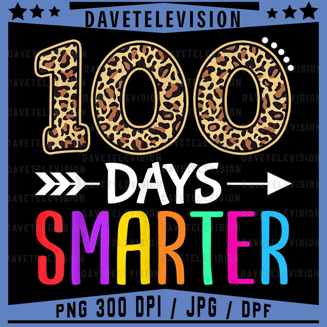 100 Days Smarter Kindergarten Child Png, 100th Day of School Gift Png ...