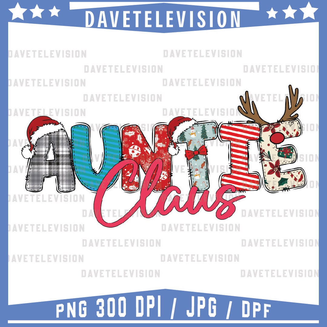 Auntie Claus Png, Merry Christmas Png, Retro Christmas Png, Christmas ...