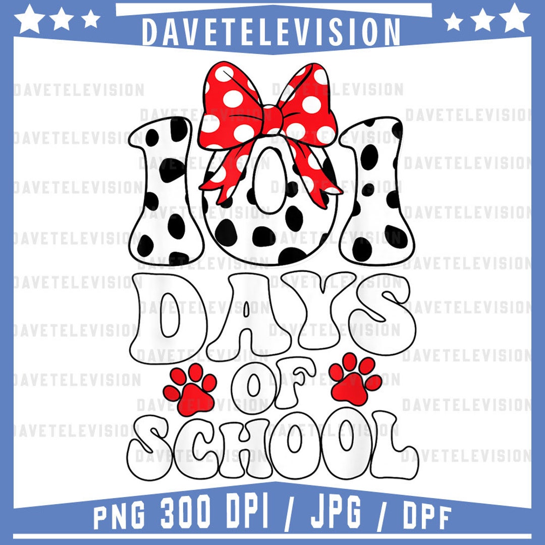 100 Days of School Dalmatian Dog Png, 100 Days Smarter Boys Girls Png ...