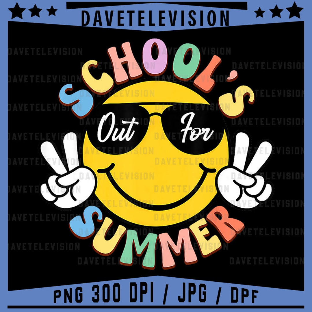Last Day of School Graduation Groovy Schools Out for Summer Png, Last ...