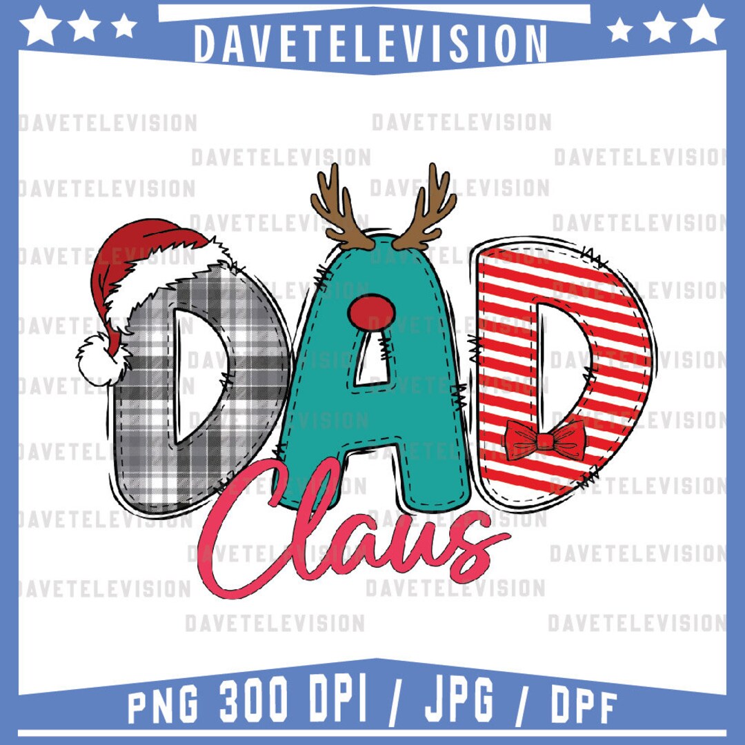 Dad Claus Png Merry Christmas Png Retro Christmas Png - Etsy
