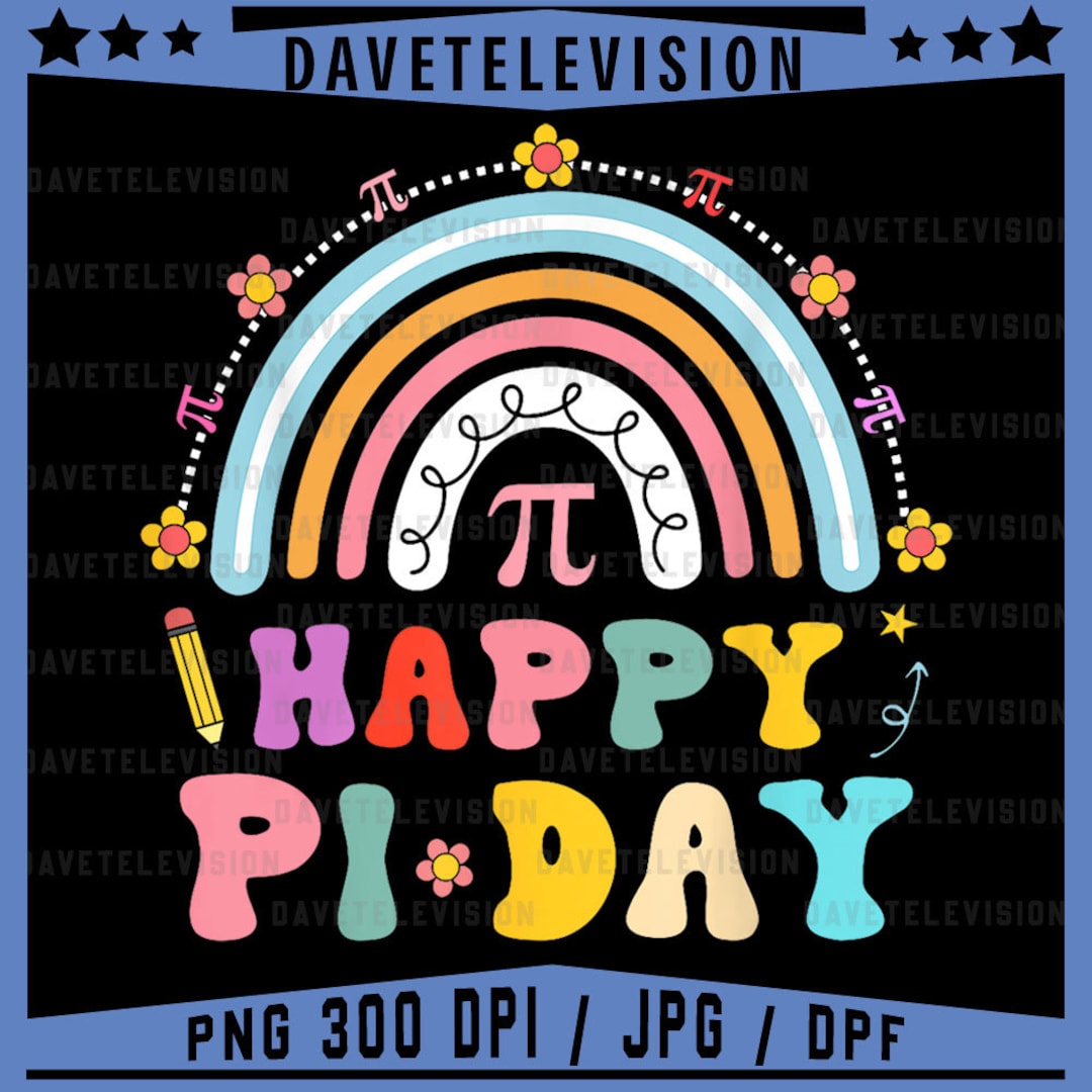 Happy PI Day 3.14 Pi Symbol for Math Lovers Womens Kids Png, Rainbow ...