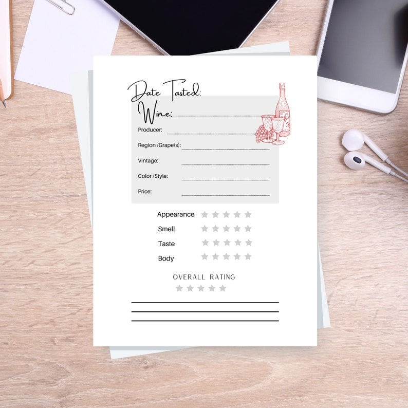 Printable Wine Tasting Score Cards, Tasing Notes ,wine Tasting Card ... Printable Wine Tasting Score Cards, Tasing Notes ,wine Tasting Card ...