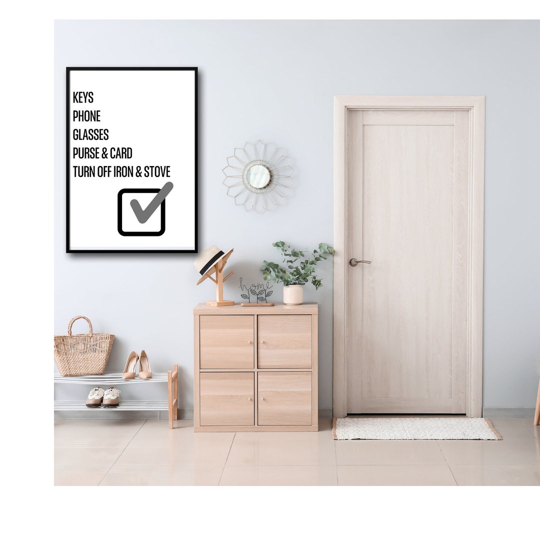 Phone Keys Purse Sign Before You Leave This Home Funny Entryway Decor ...
