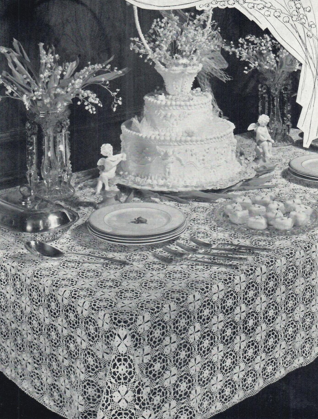 Lily of the Valley Tablecloth Pattern Vintage Heirloom PDF Instant ...