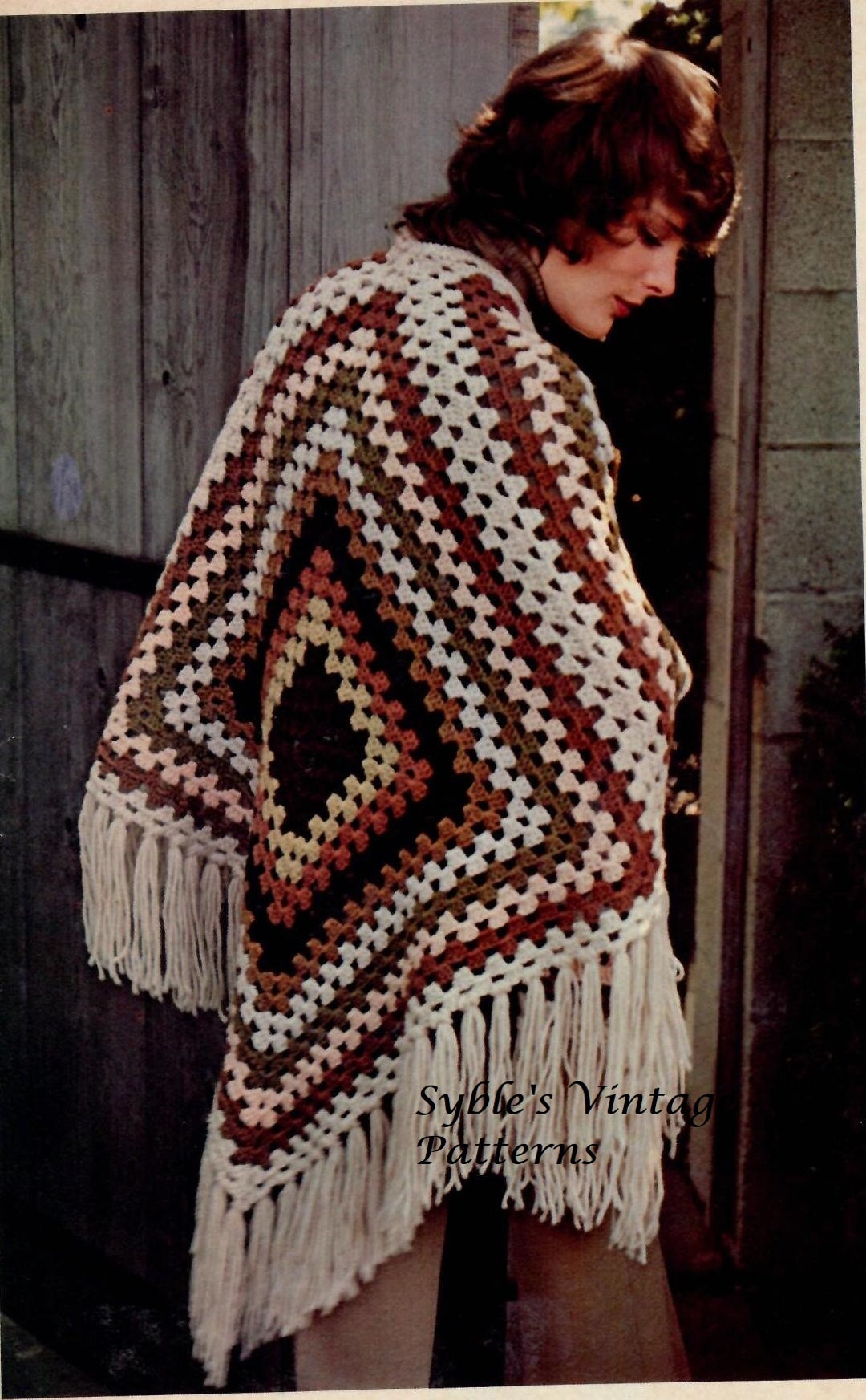 Granny Square Shawl Pattern, PDF Instant Download, Hippie Clothes - Etsy