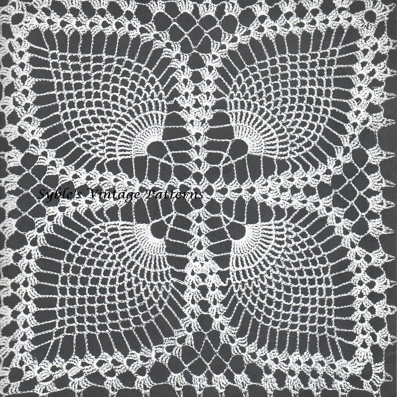 Square Crochet Doily - Etsy