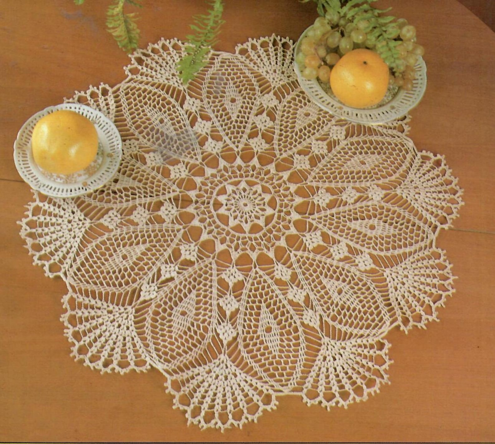 Vintage Crochet Fan Doily Pattern PDF Doily Pattern 1950s - Etsy