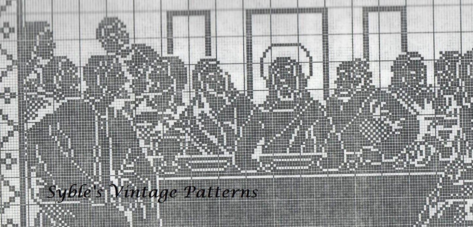 Last Supper Filet Crochet 34x36 Pattern Vintage Crochet Design PDF ...