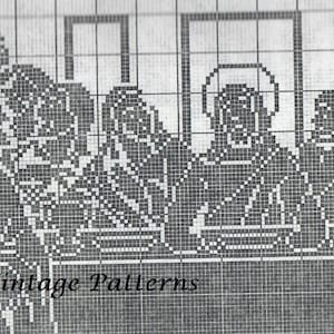 Last Supper Filet Crochet 34x36 Pattern Vintage Crochet Design PDF ...