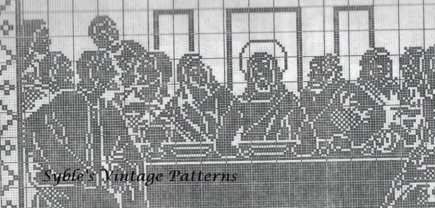 Last Supper Filet Crochet 34x36 Pattern Vintage Crochet Design PDF ...