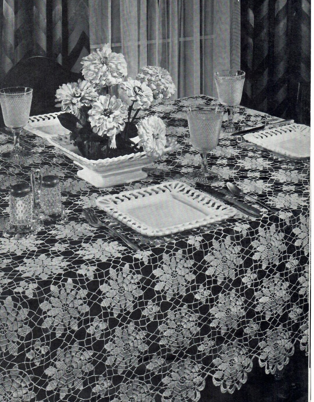 Queen Anne Lace Tablecloth Pattern Circa 1940 Pattern PDF Instant ...