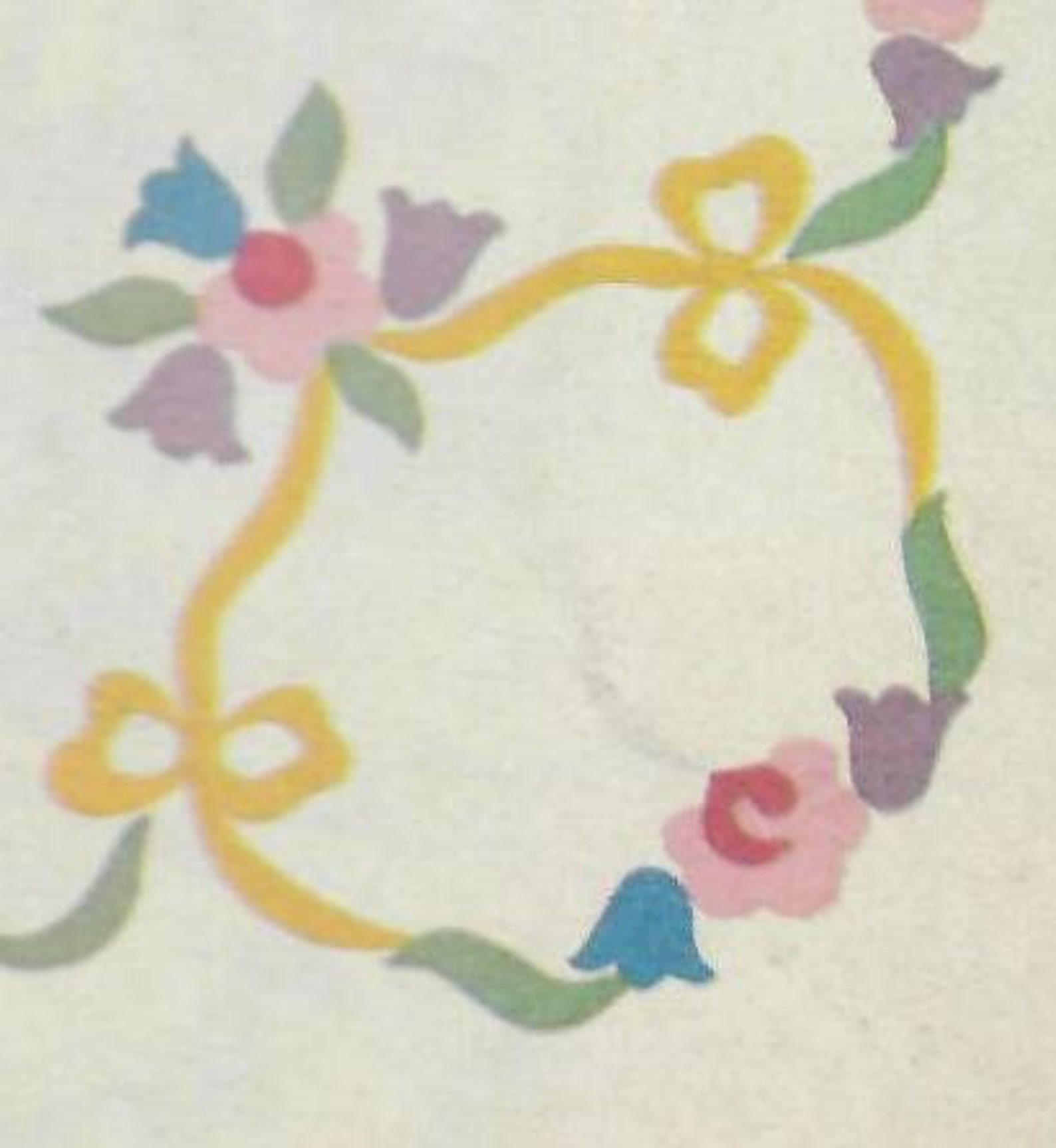 Vintage Applique Flower Basket Quilt Pattern W Templates Design PDF ...