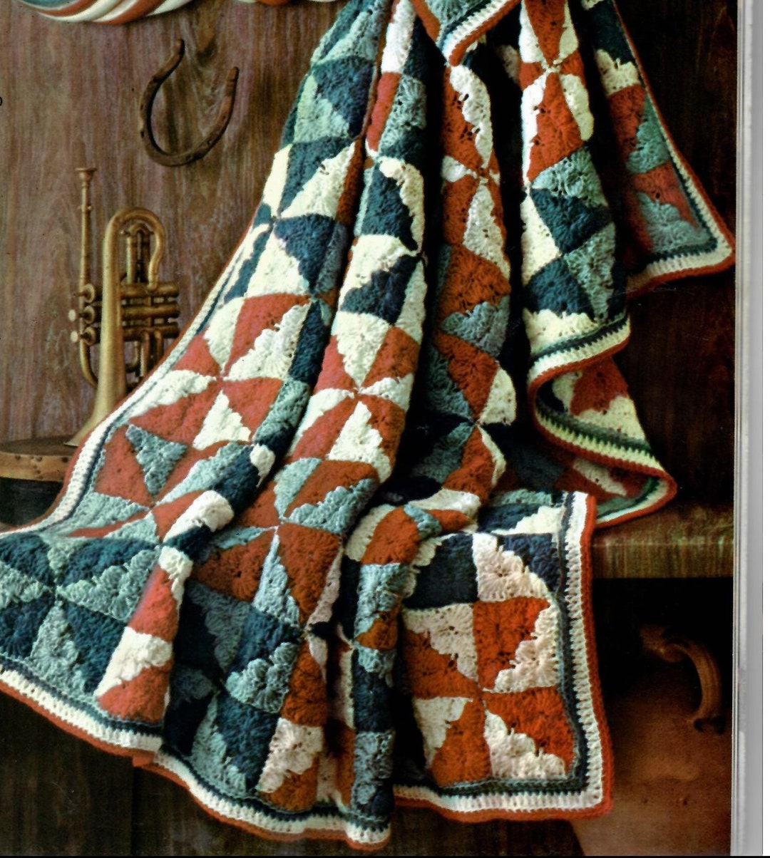 Crochet Patchwork Afghan Vintage Patterns Afghan Patterns Design PDF ...