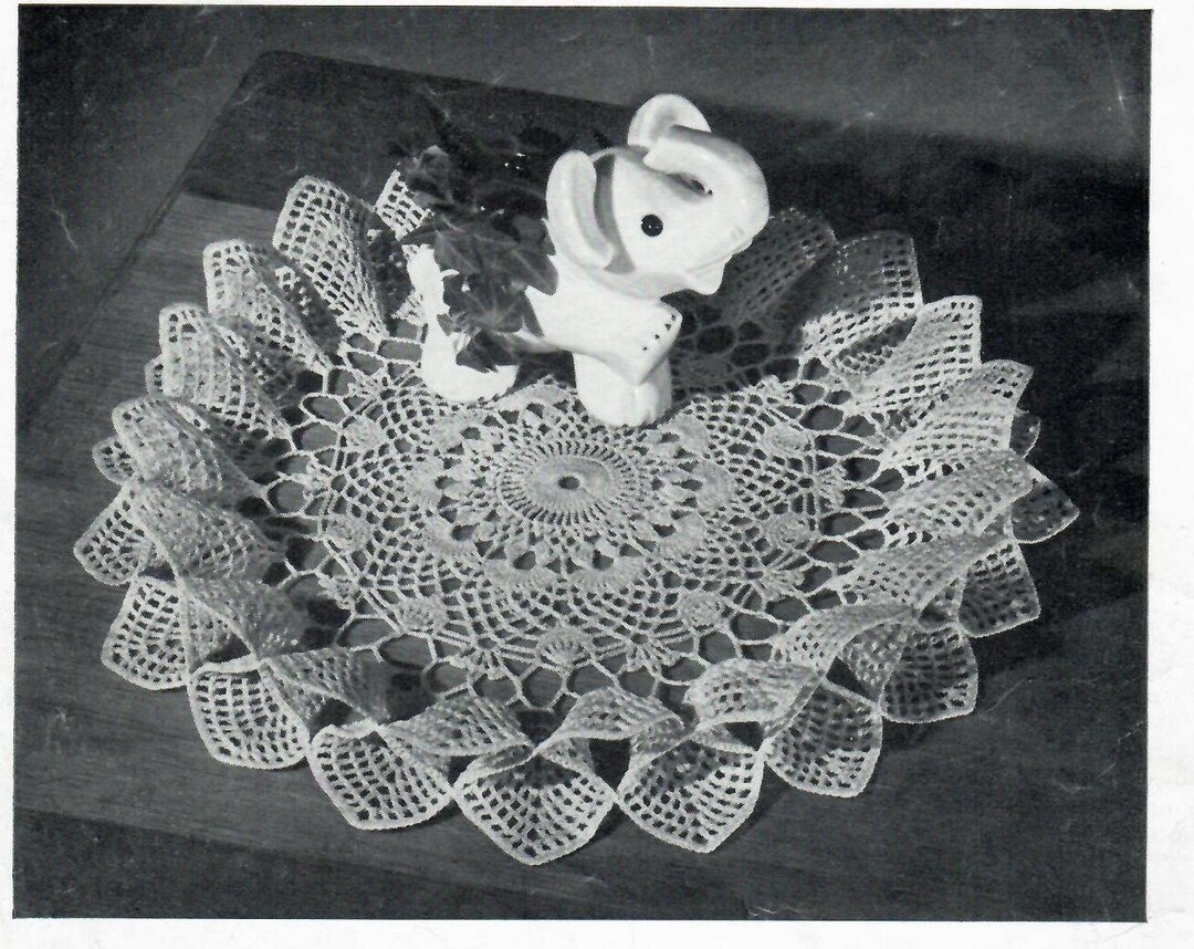 Ruffled Doily Crochet Pattern PDF Instant Download Pattern Full Bloom ...