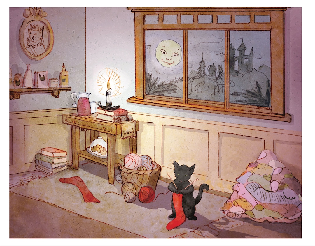 Knitty Kitty Downloadable Print. - Etsy