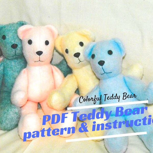 Simple Teddy Bear Pattern - Etsy