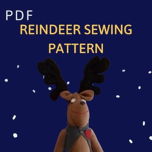 PDF Reindeer Sewing Pattern - PDF Includes Only the Reindeer Template ...