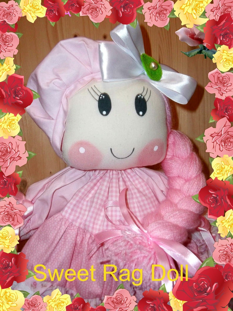 How to Make a Cute DIY Fabric Doll Step by Step, PDF Easy Rag Doll and ...