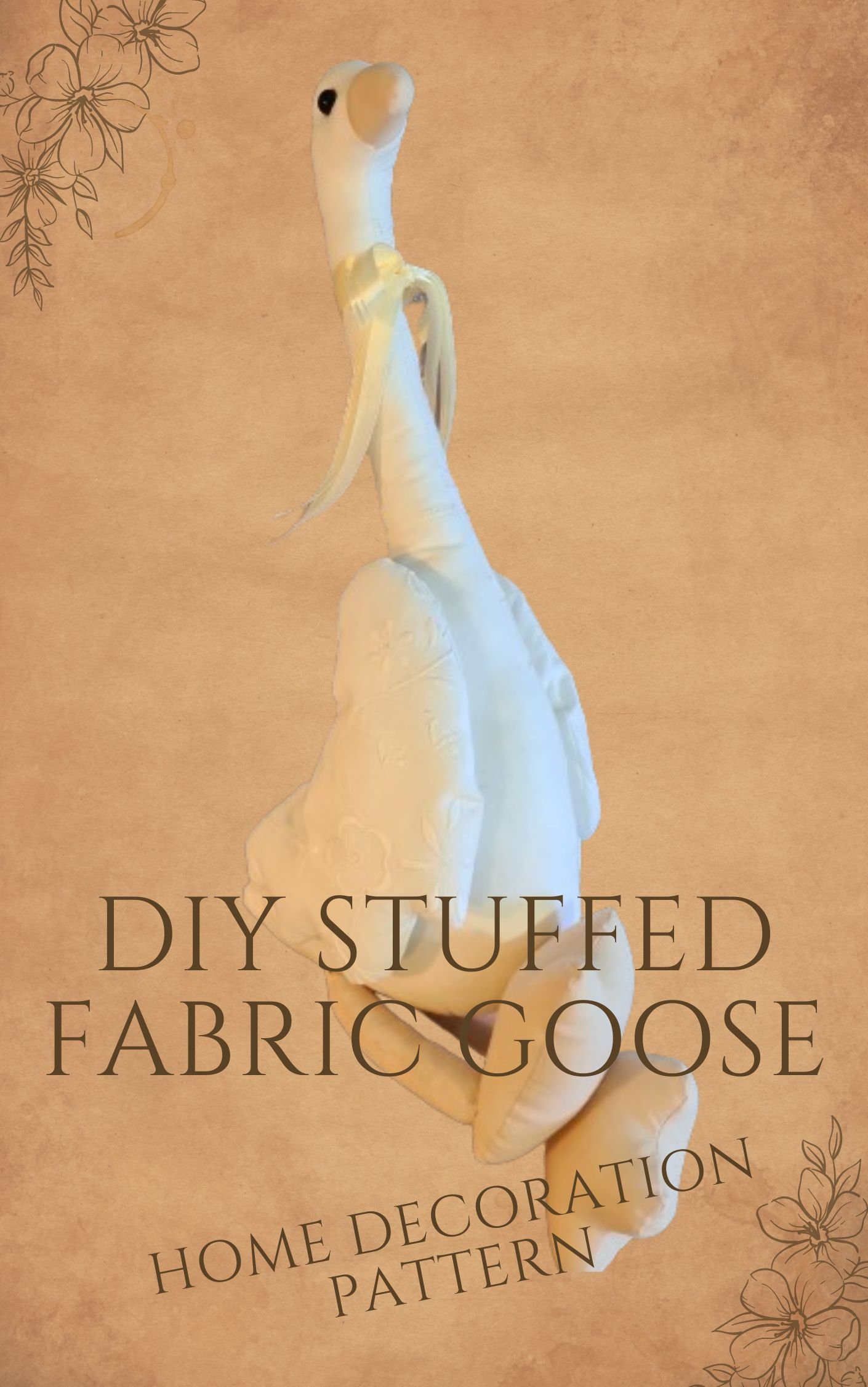 Goose PDF Sewing Pattern, Stuffed Animal Pattern, How to Make a Stuffed ...