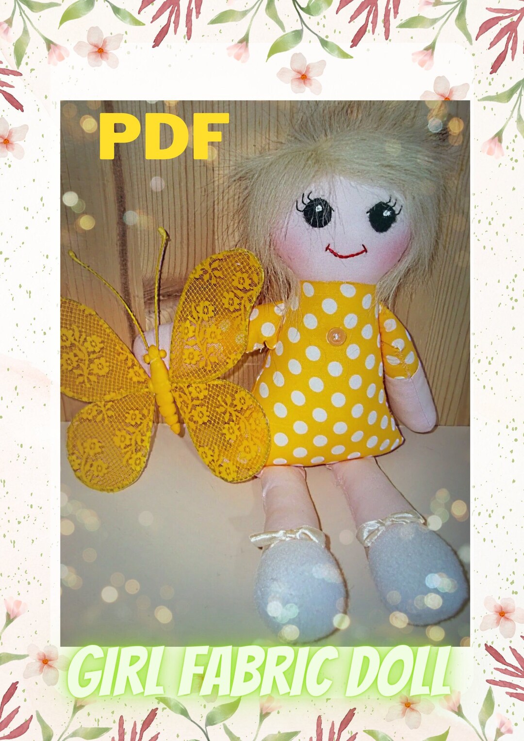 Basic Doll Pattern, 15 Girl Doll Sewing Pattern, PDF Tutorial Doll Wig ...
