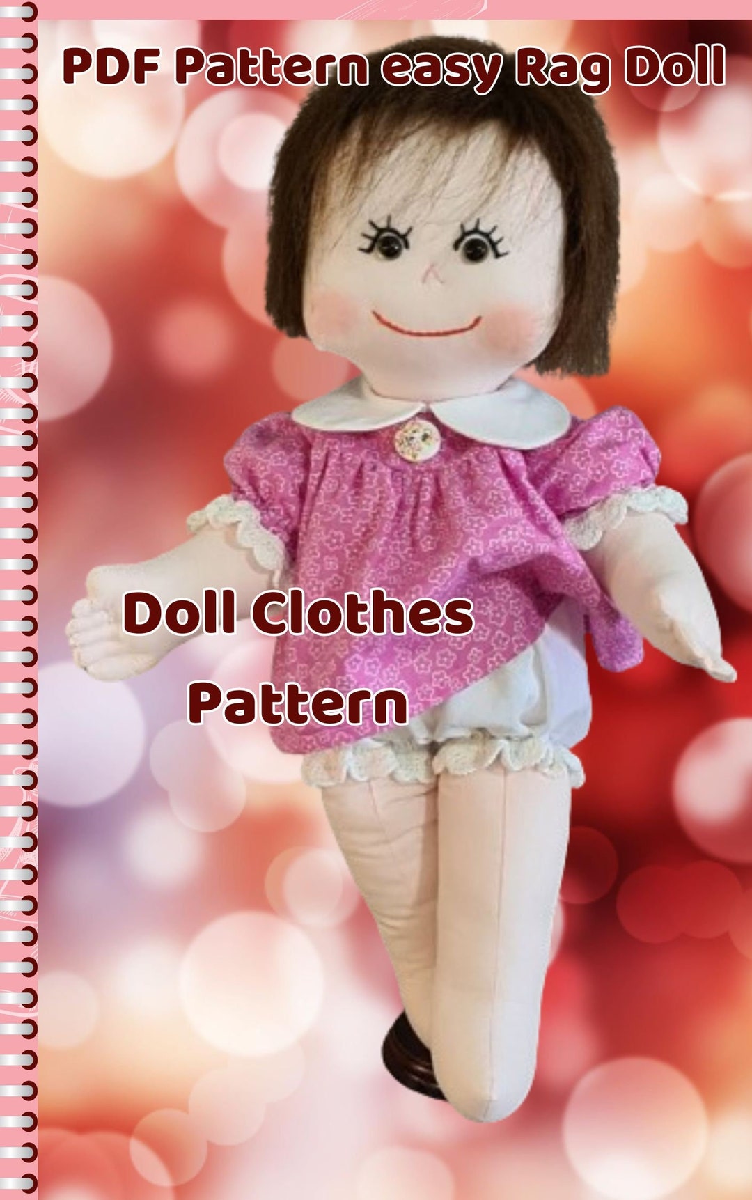 Rag Doll Sewing Pattern: Beginner-friendly, Clothes Included (PDF ...