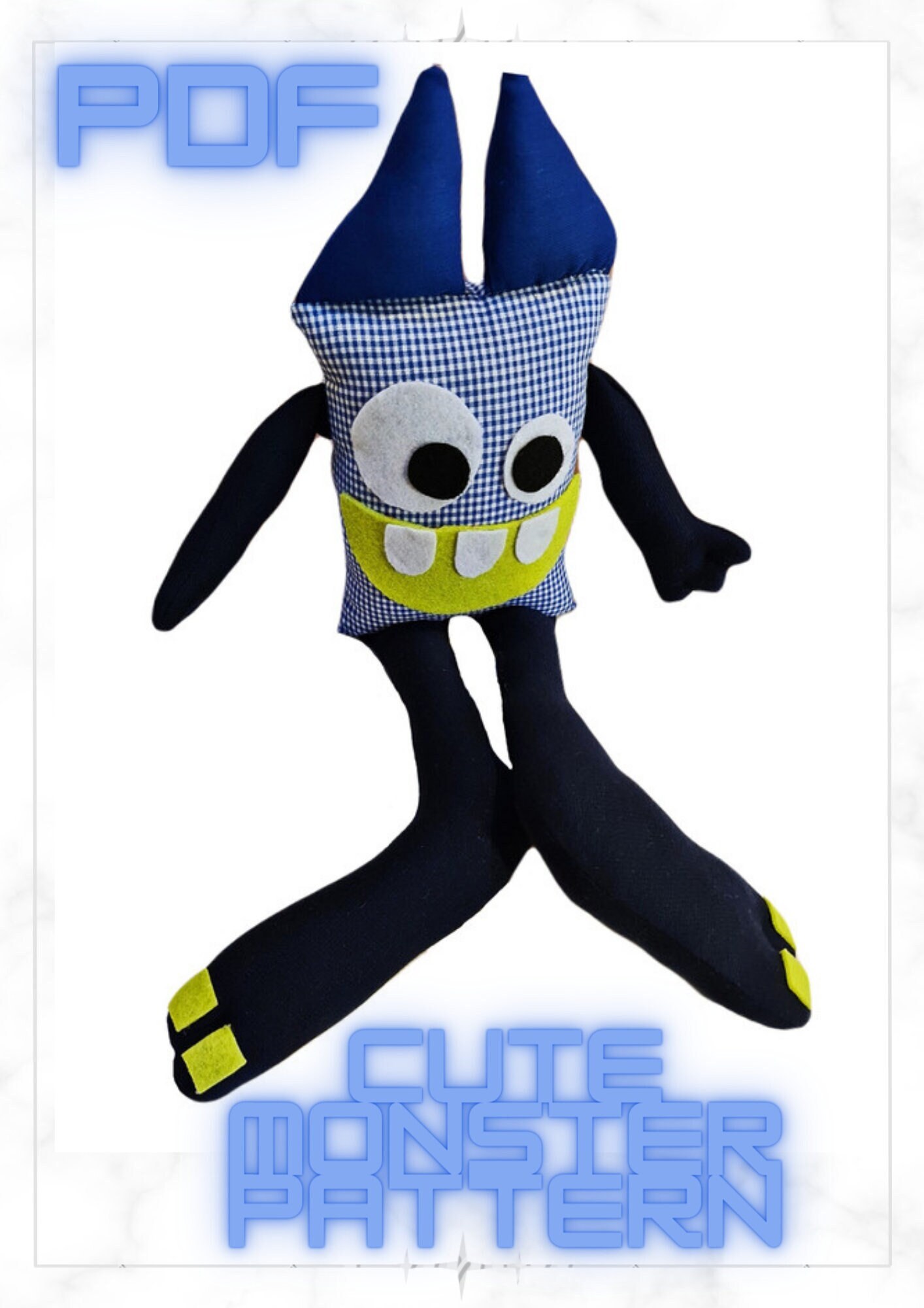 Cute Monster Pattern PDF Sewing Pattern & Tutorial Monster - Etsy