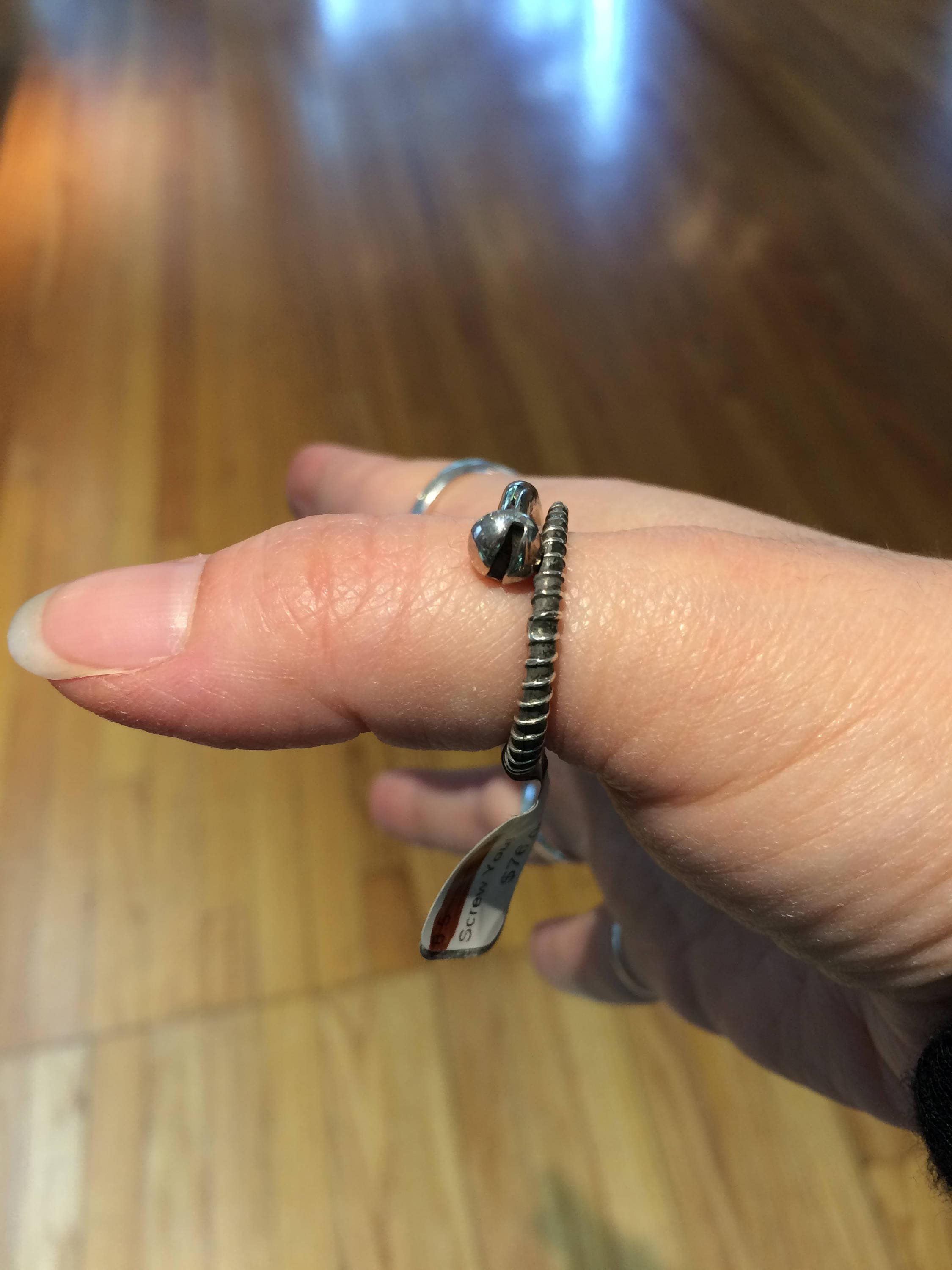 Sterling Silver Screw Ring, Divorce Ring, Screw It Ring, Thumb Ring ...