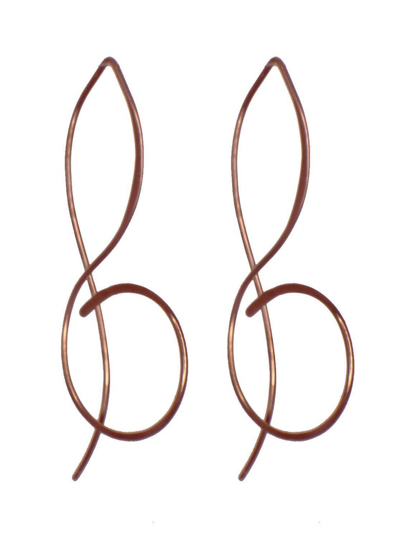 Music Note Treble Clef Earring, Musicians Jewelry, Music Note Earrings ...