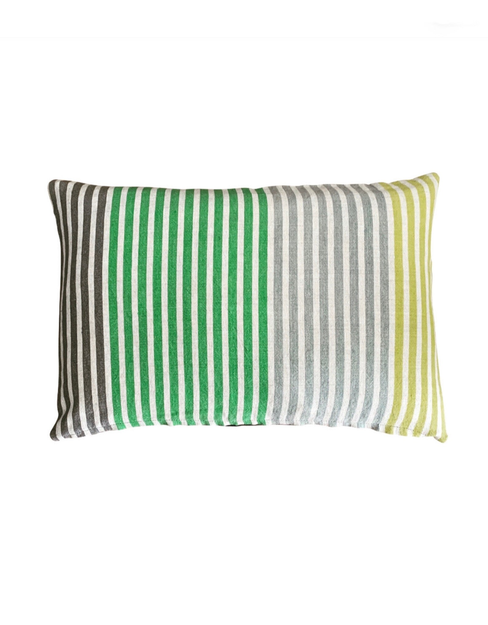 Designers Guild Green, Grey and Lime Stripe Pillow - Etsy