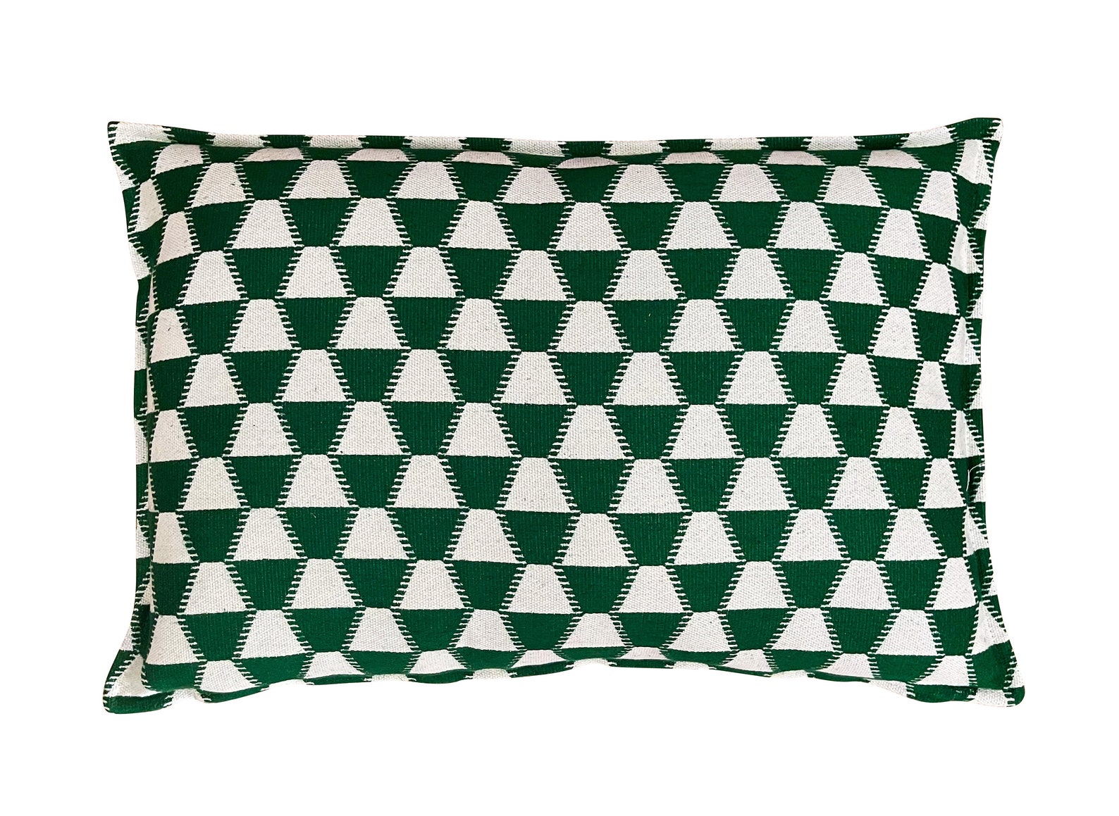 Soane Timbuktu Thorn Apple Weave Green and White Rectangle Pillow - Etsy