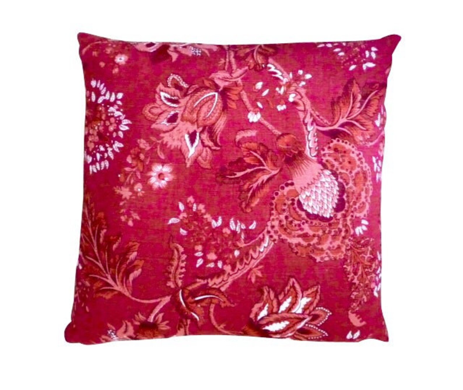 Braquenie Red Floral Pattern Pillow - Etsy Canada