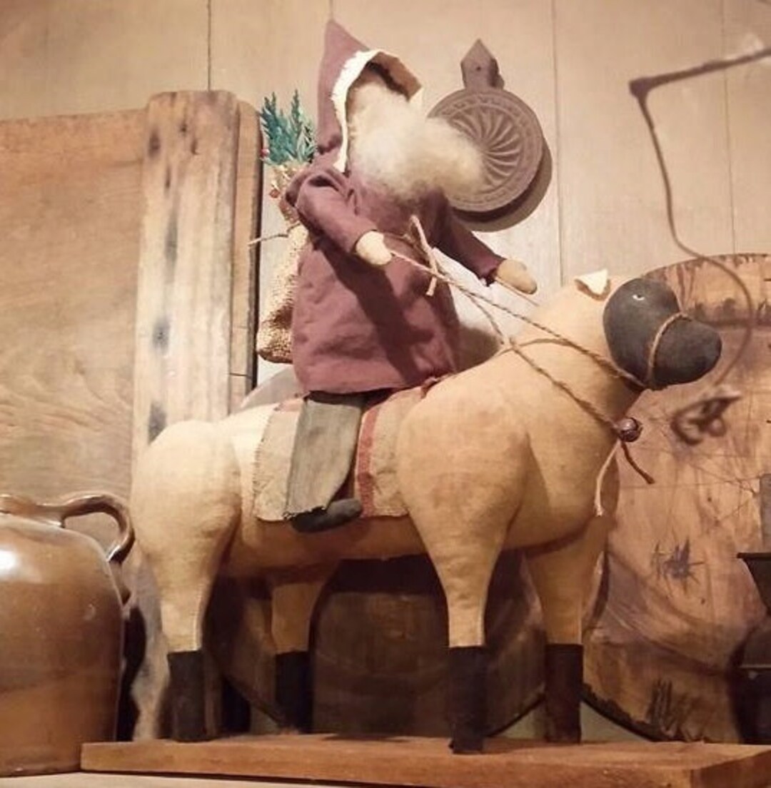 Santa Rides a Sheep E Pattern - Etsy