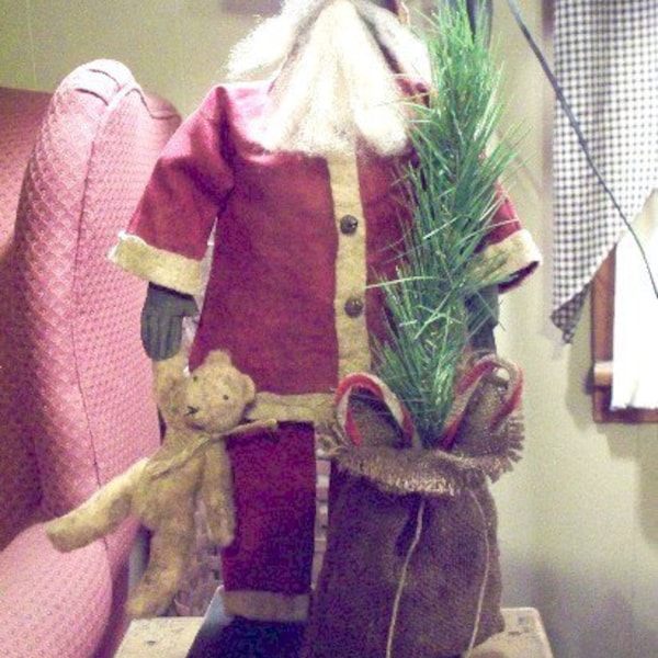 Primitive Santa Pattern - Etsy