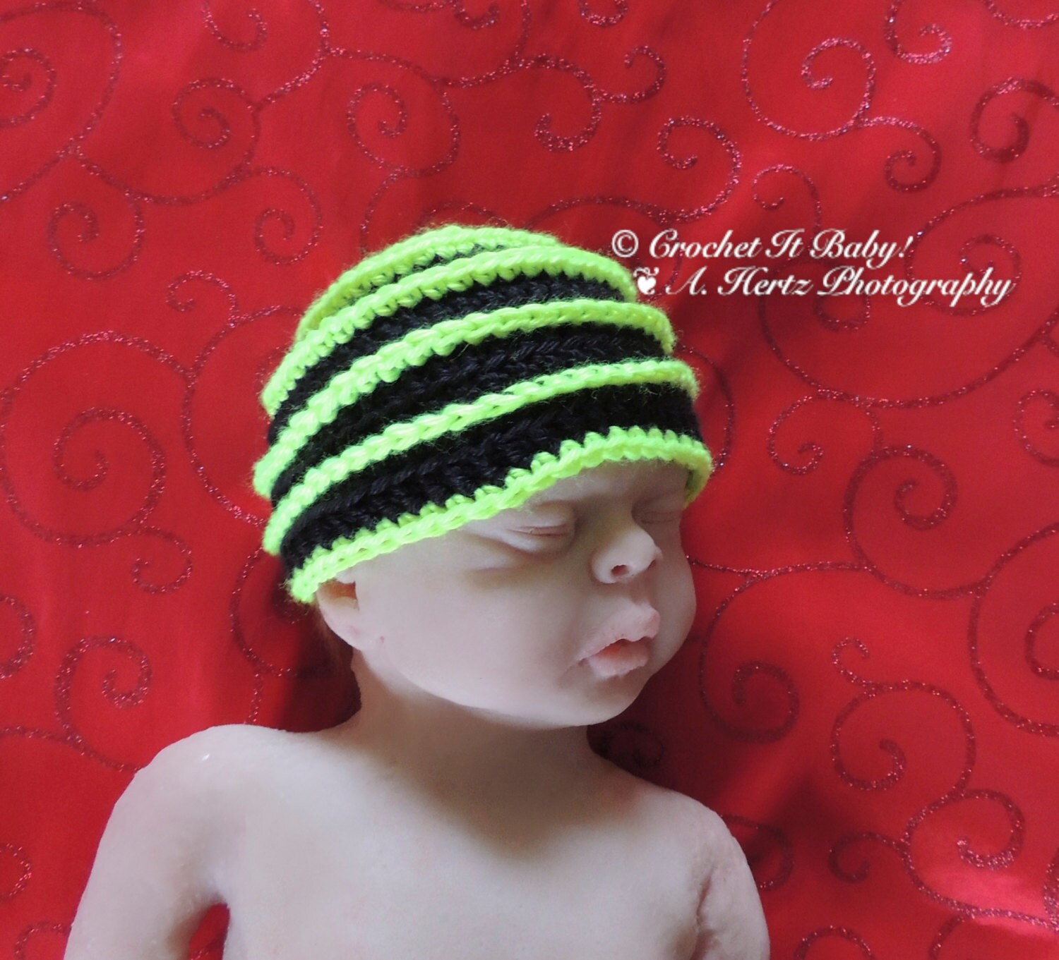Crochet Neon Swirl Hat (sizes 0 to Adult) - PATTERN ONLY - Etsy