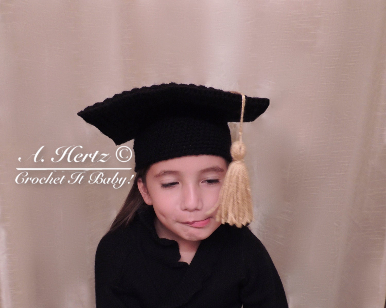 Crochet Graduation Cap (sizes 0 to 8 Years) - PATTERN ONLY - Etsy
