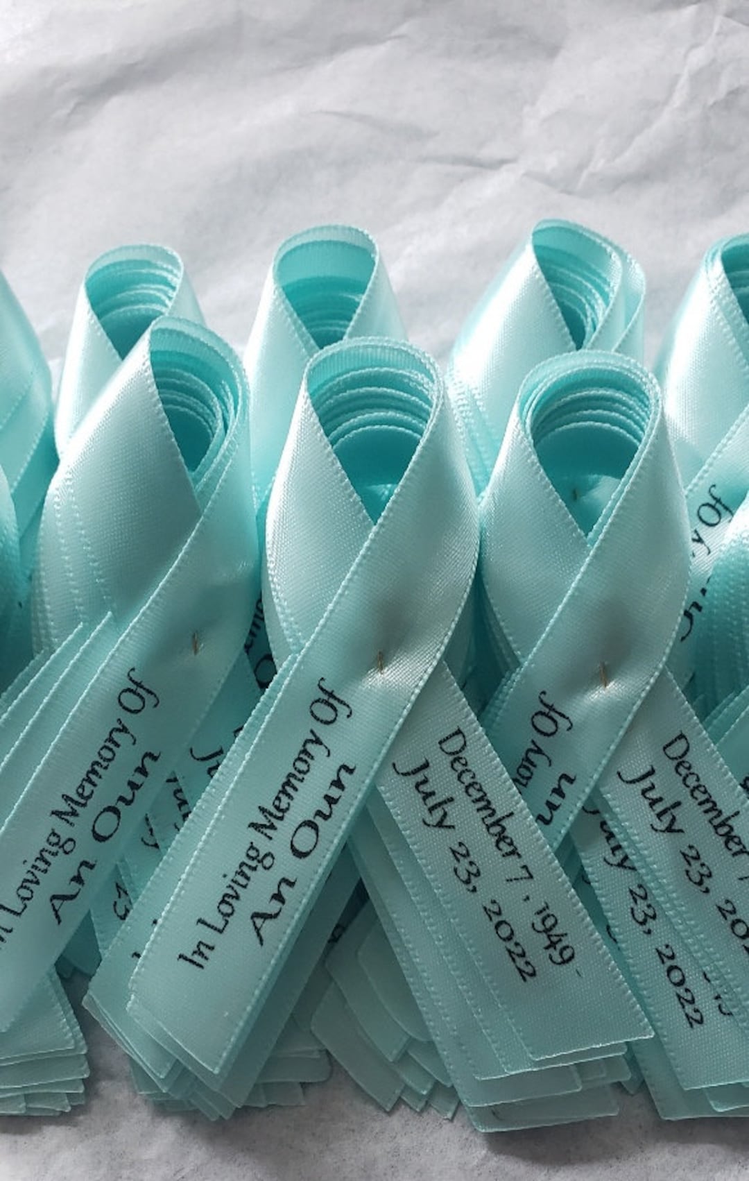 Custom Pinned Lapel Ribbon, Custom Awareness Ribbon, Celebration of ...