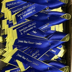 Custom Memorial Ribbons Pinned and Ready to Wear , Lapel Ribbons ...